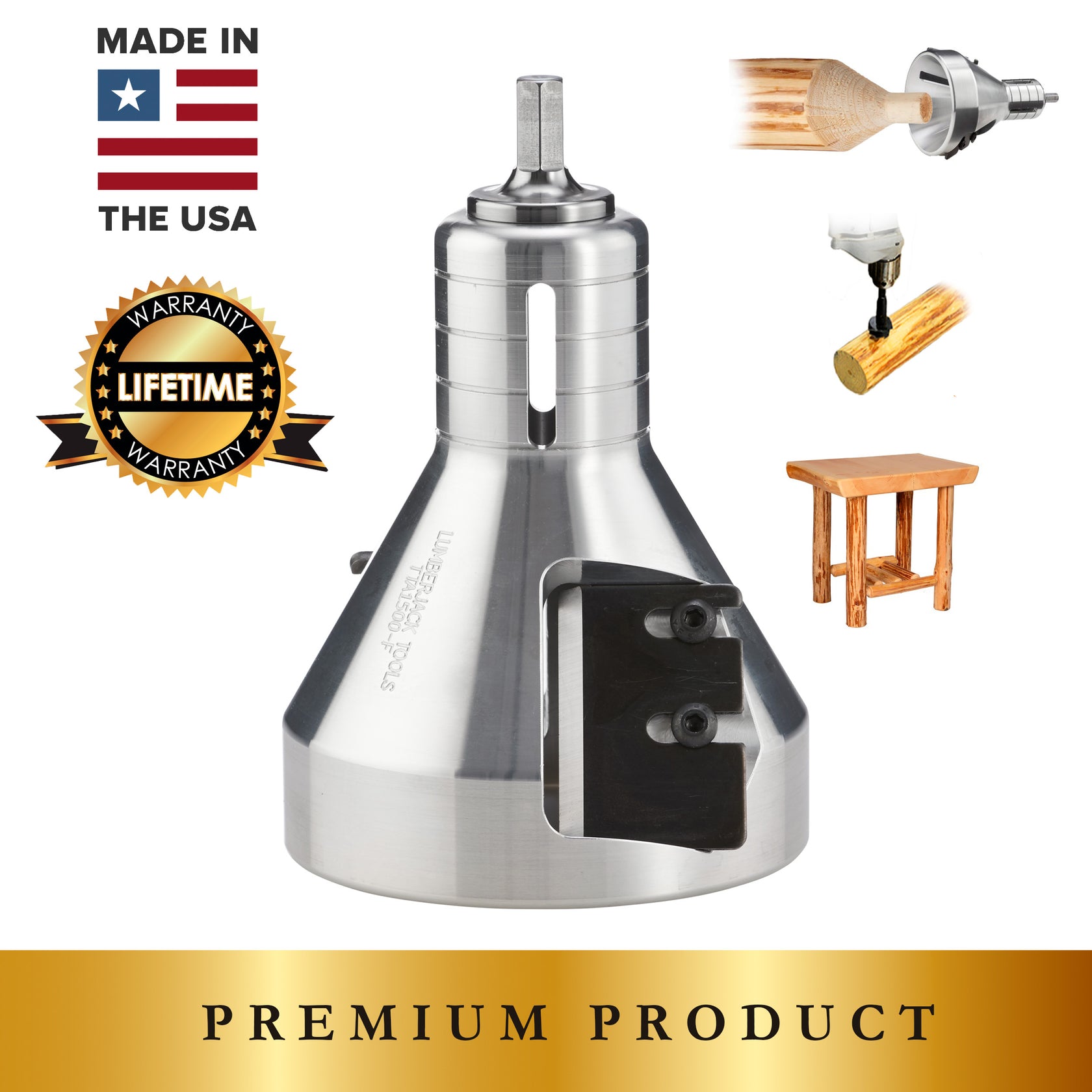 Lumberjack Tools™ 1-1/2” Industrial Series Tenon Cutter – TTA1500