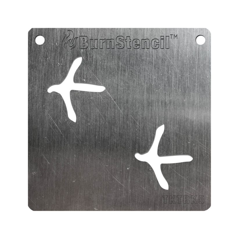 Lumberjack Tools® Wood Burning Stencil - Turkey Tracks